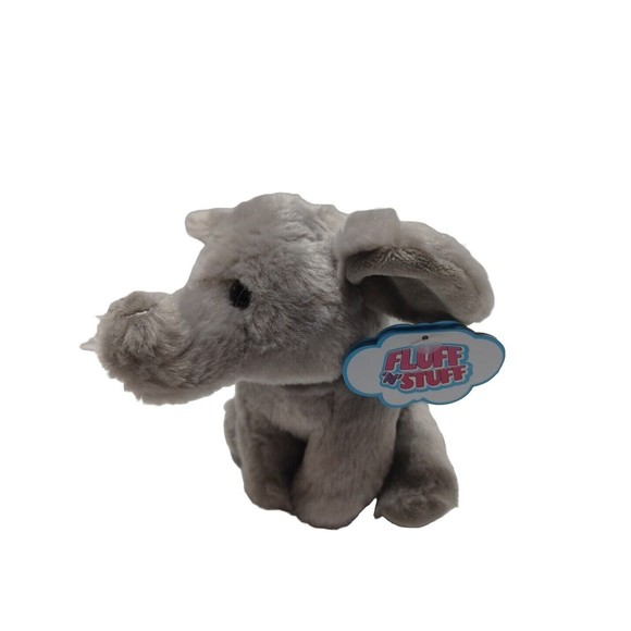 Fluff n Stuff | Toys | Elephant Soft Stuffed Animal Plush 5 Grey Fluff ...
